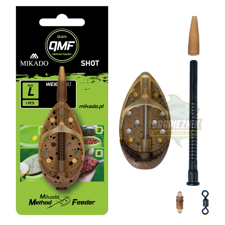 Koszyk Mikado Method Feeder Q.M.F SHOT - L 60g - Sklep Wędkarski Drapieżnik